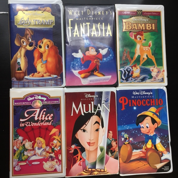 Disney | Other | 6 Pack Walt Disney Masterpiece Vhs | Poshmark
